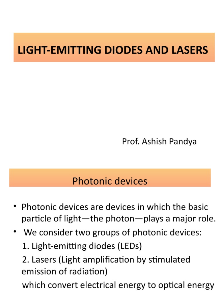 LEDs vs. Laser Diodes Explained | PDF | Laser | Emission Spectrum