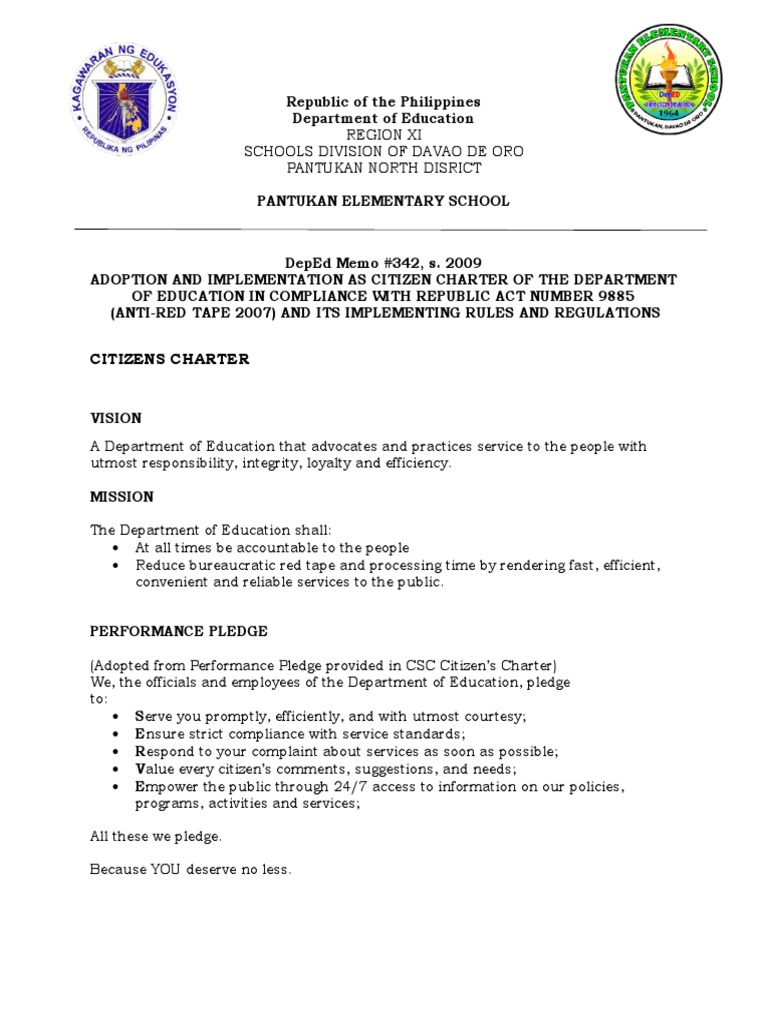 Citizens Charter Pdf