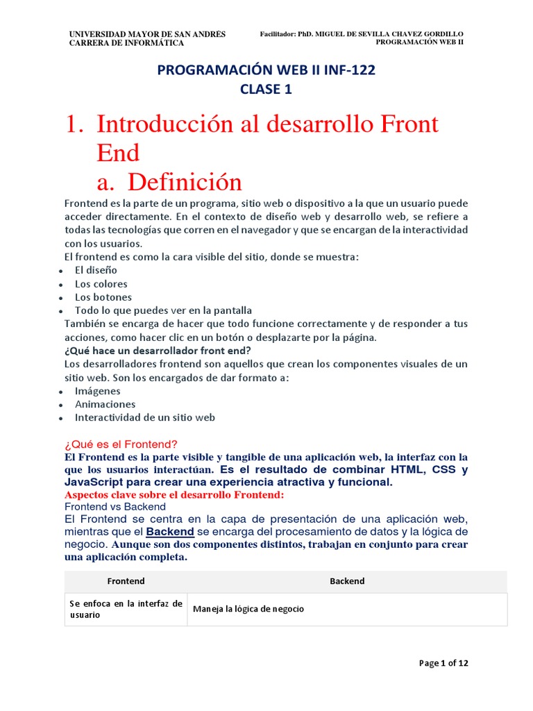 Clase01 | PDF | HTML | Internet y web