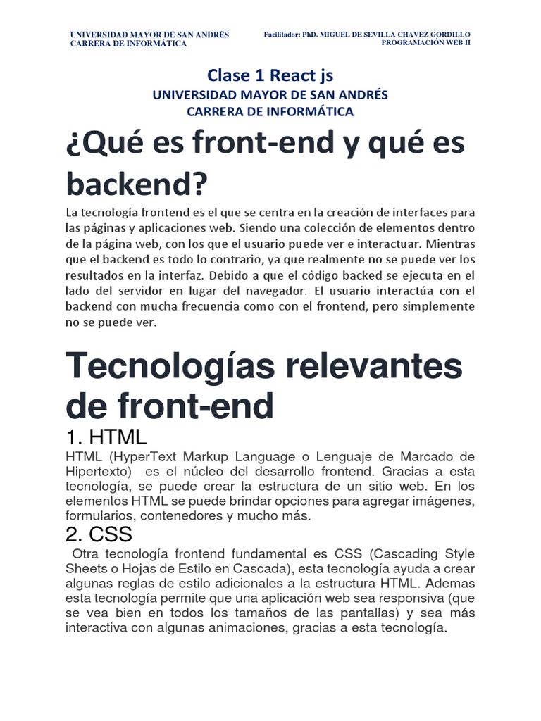 Tecnologia Front-End | PDF | HTML | Script Java Tecnologia Front-End | PDF | HTML | Script Java