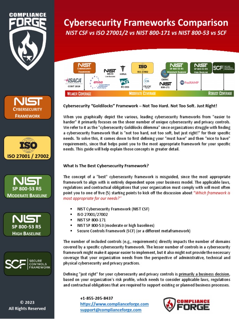 Choosing the Right Cybersecurity Framework | PDF | Computer Security | Security
