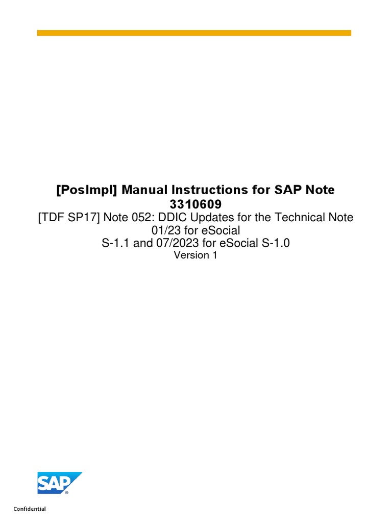 (PosImpl) Manual Instructions For SAP Note 3310609 | PDF | Zip (File Format) | Computing