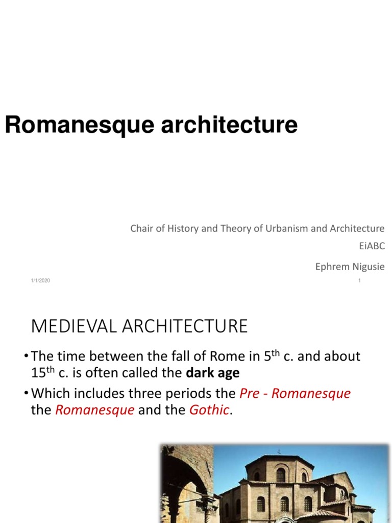 Romanesque Architecture | PDF | Vault (Architecture) | Church (Building)