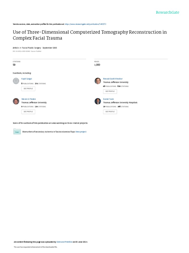 Taub - Three Dimensional Tomography | PDF | Ct Scan | Radiology