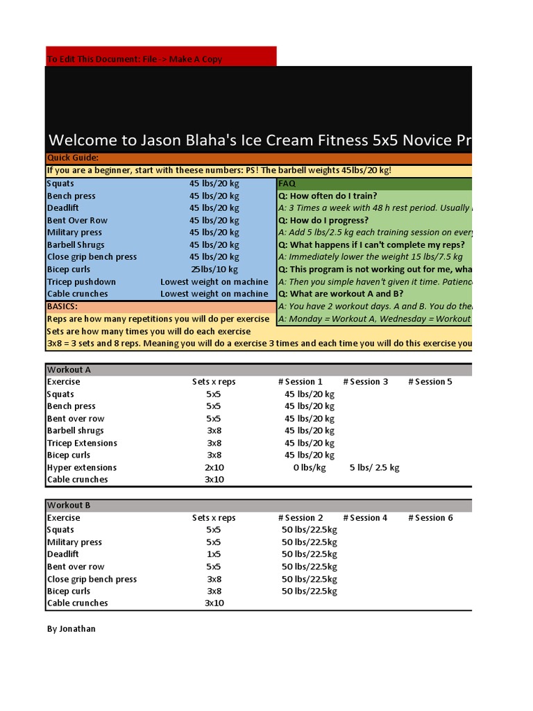 Jason Blaha 5 X 5 | PDF | Athletic Sports | Physical Fitness