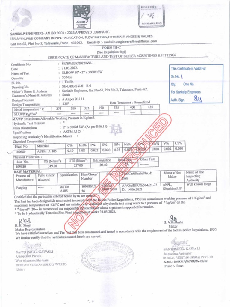 50nb SW Elbow - Ibr | PDF