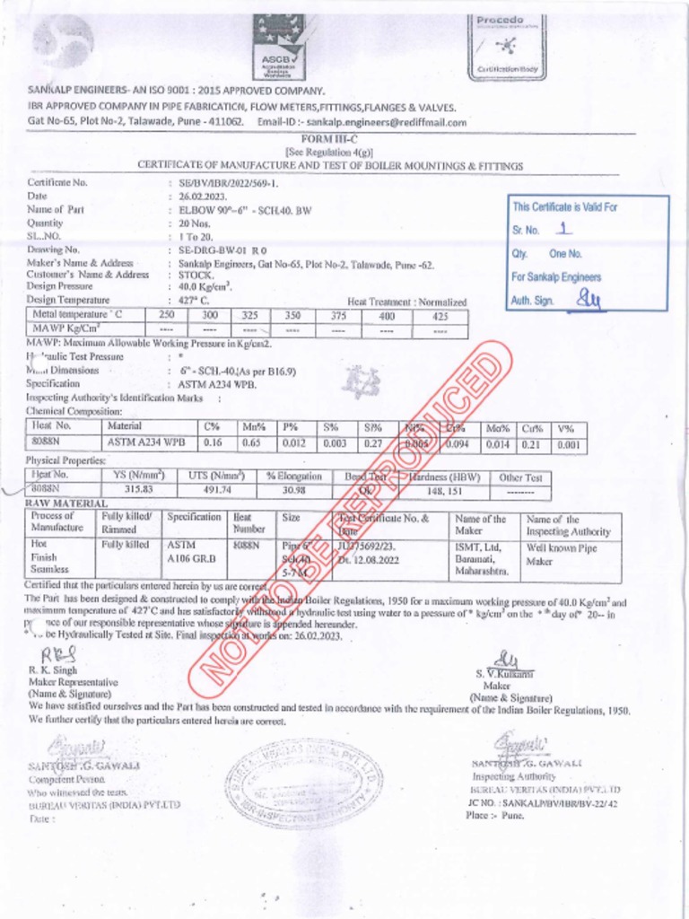 150NB Elbow Ibr | PDF