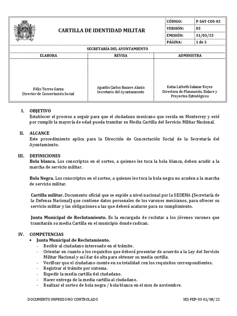 Trámite de Media Cartilla Militar en Monterrey | PDF | Servicio militar | Reclutamiento