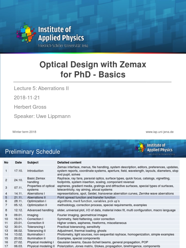 Vdocuments - MX - Optical Design With Zemax For PHD Basics and Pupil ...