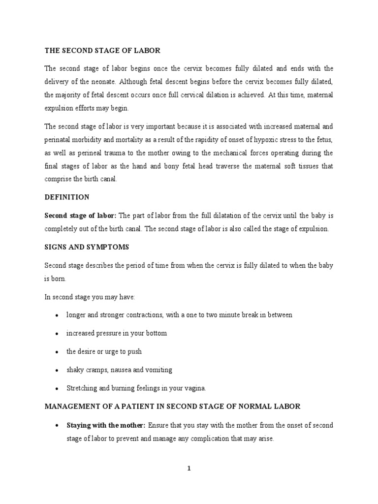 Understanding the Second Stage of Labor | PDF | Childbirth | Health ...