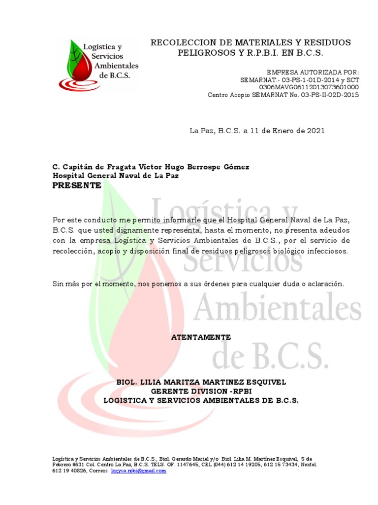 Carta de No Adeudo | PDF
