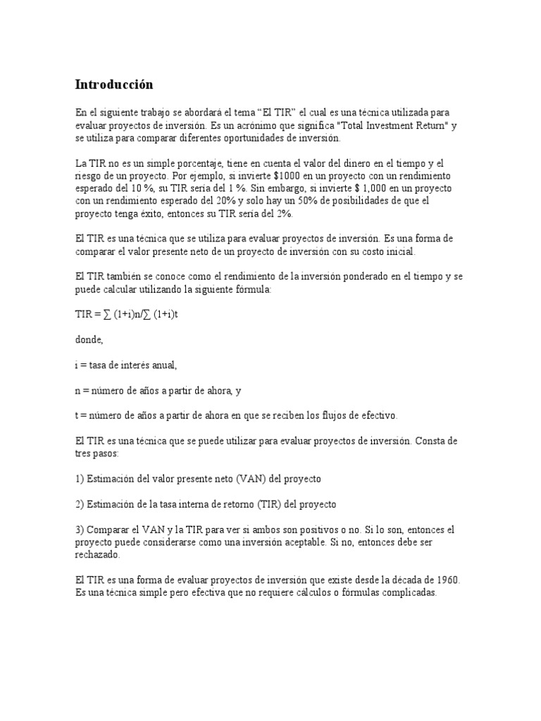 Introducción LA TIR | PDF | Derecho