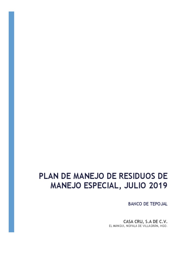 Plan de Manejo de Rme | PDF | Residuos | Residuos sólidos urbanos