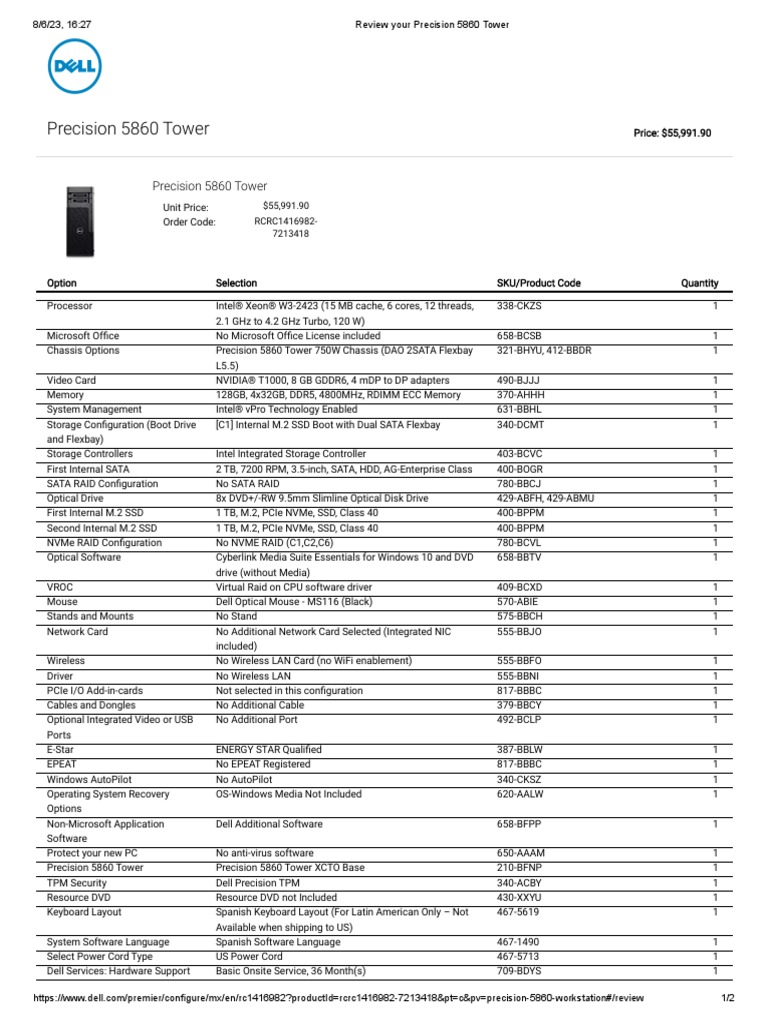 Review Your Precision 5860 Tower | PDF | Solid State Drive | Network ...