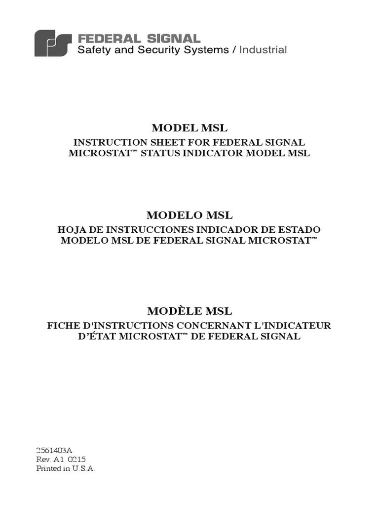 MSL Manual 2561403 | PDF | Electrical Connector | Equipment