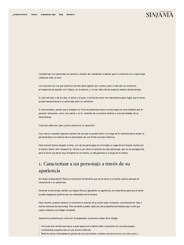 Cómo caracterizar personajes creíbles | PDF | Narración