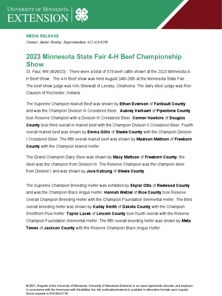 2023 Beef Championship Show | PDF | Cattle | Ethnobiology