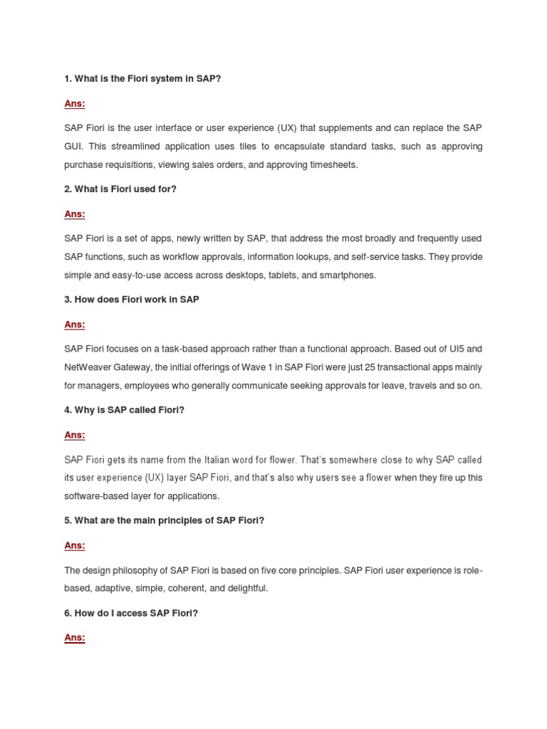 SAP Fiori | PDF | Business