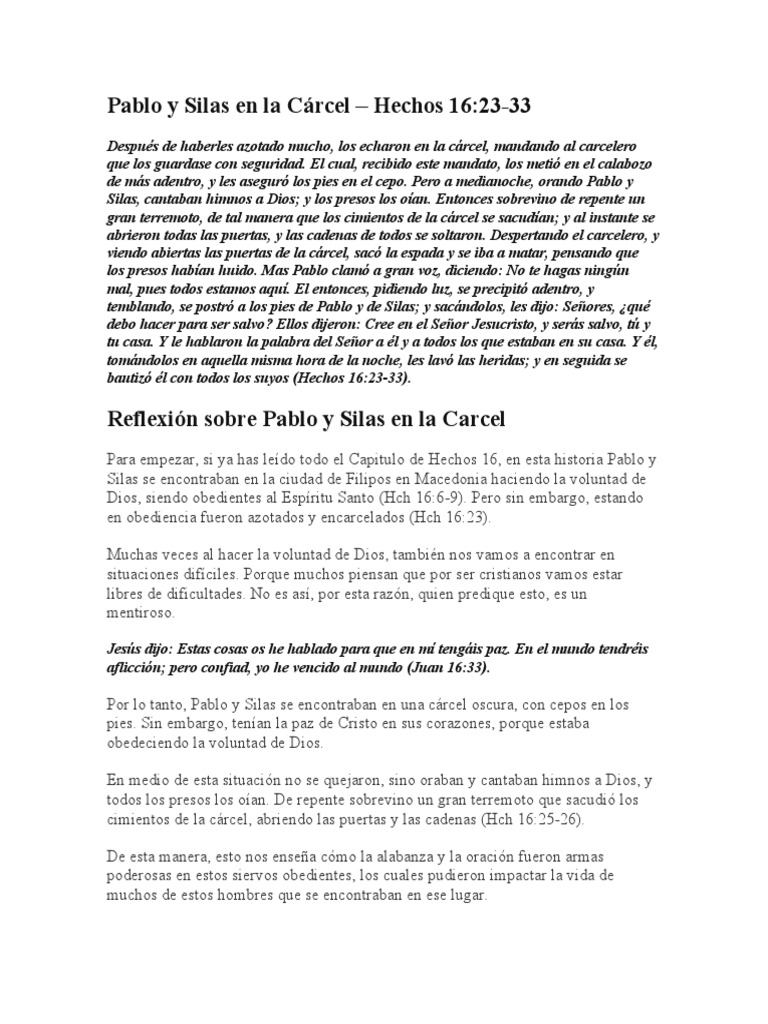 Pablo y Silas | PDF | Pablo el apóstol | Dios