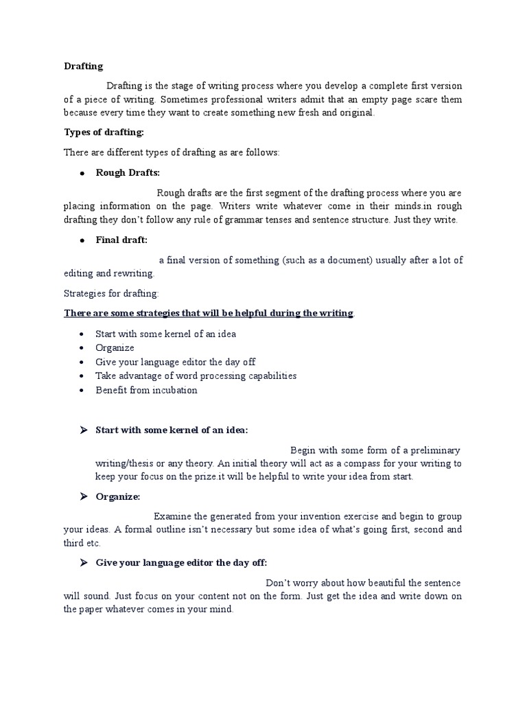 Drafting Technical Writing | PDF | Paragraph | Human Communication