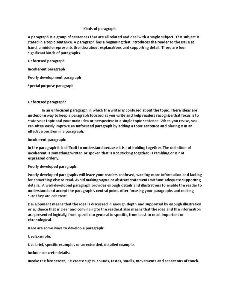 Kinds of Paragraph Technical Writing | PDF | Art