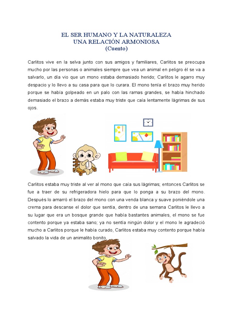 CUENTO - El-Ser-Humano-y-La-Naturaleza-Una-Relacion-Armoniosa | PDF