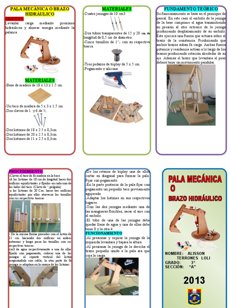 Dokumen - Tips Triptico Pala Mecanica | PDF | Tornillo | Ingeniería mecánica