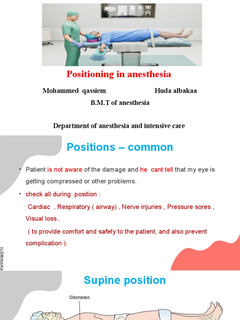 Position in Anesthesia | PDF | Vein | Injury