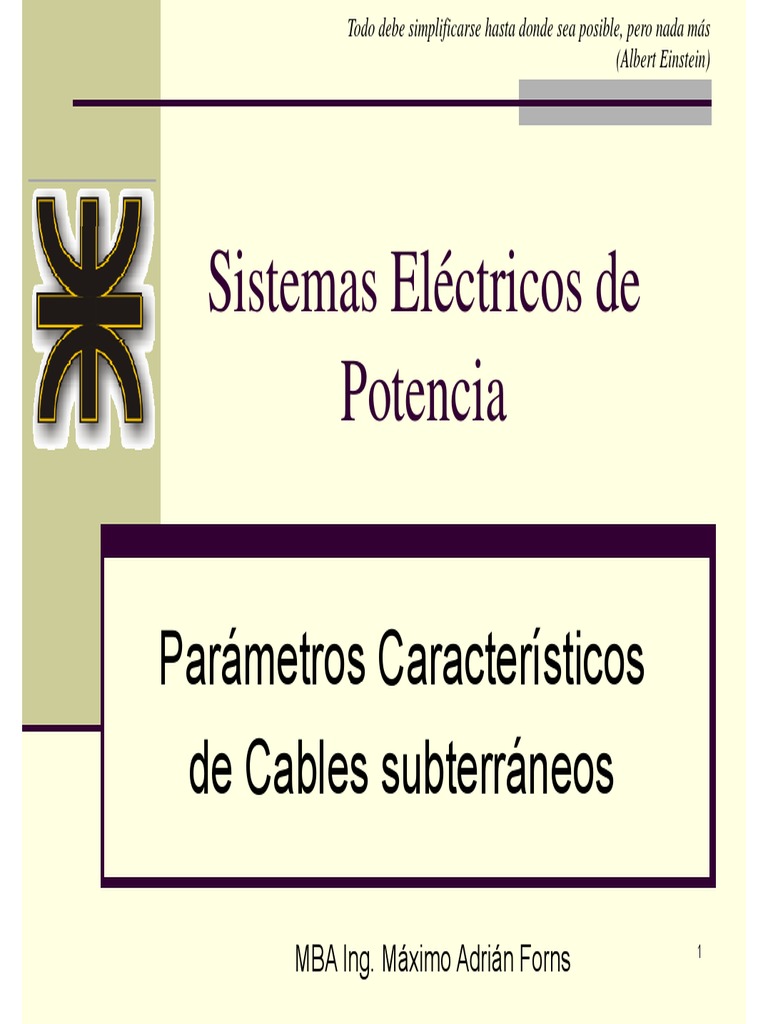 Parámetros y materiales de cables subterráneos | PDF | Aislador ...