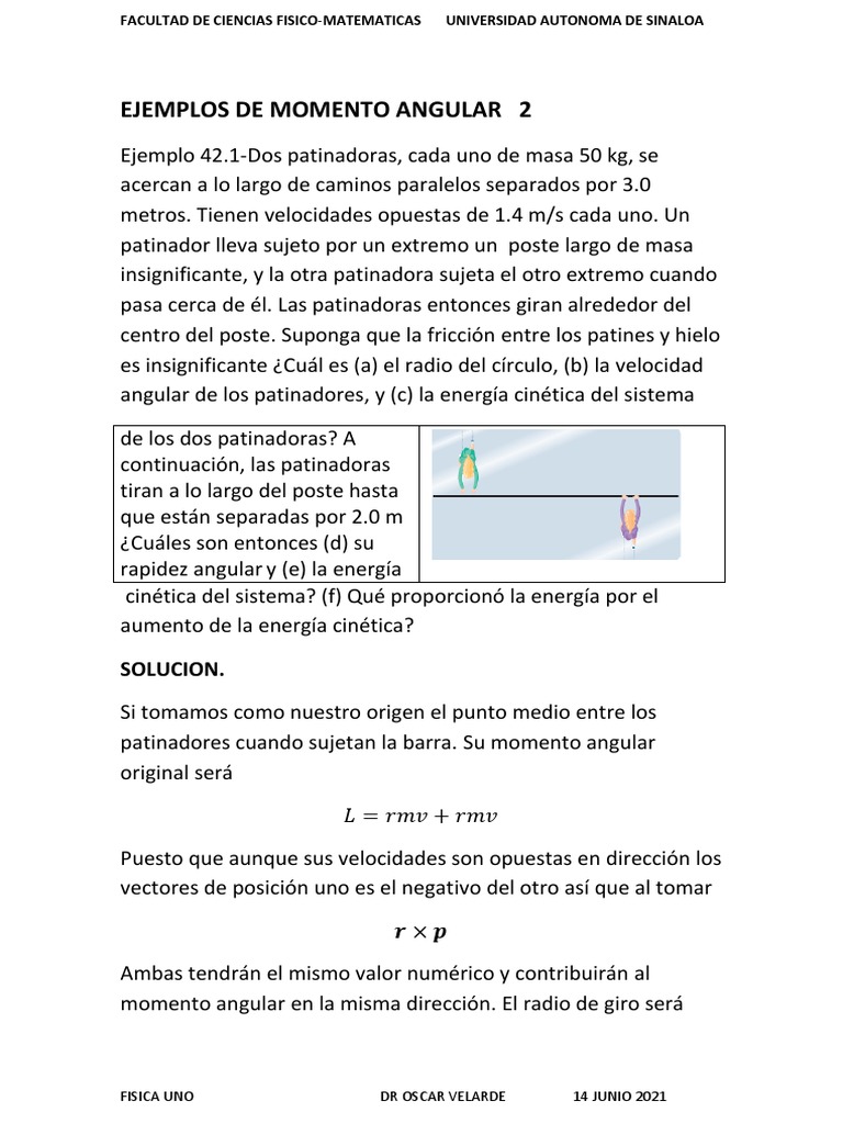 44 Ejemplos de Momento Angular 2 | PDF | Momento angular | Fricción