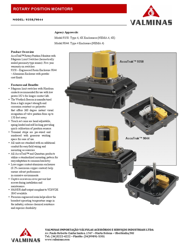 Position Monitor Specification Sheet | PDF