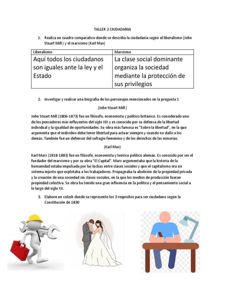 Comparativa de Ciudadanía: Mill vs Marx | PDF | marxismo | John Stuart Mill