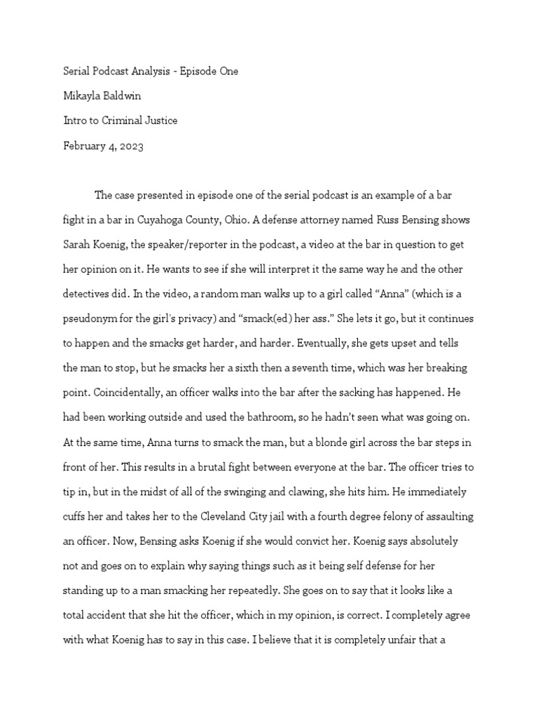 Serial Podcast Episode 1 | PDF | Plea Bargain | Plea