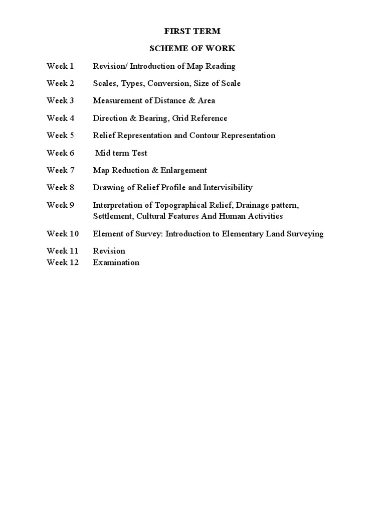 Map Reading Ss2 1st Term | PDF | Contour Line | Map