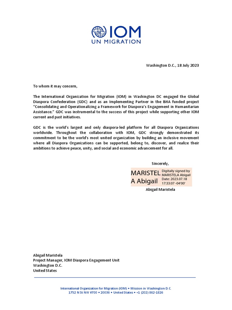 Recommendation Letter For GDC | PDF