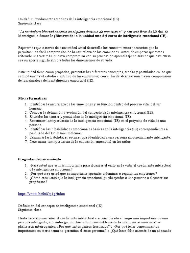 Curso De Inteligencia Emocional Pdf