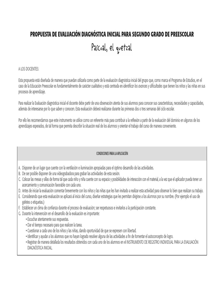 Evaluación Diagnóstica Inicial Pdf Evaluación