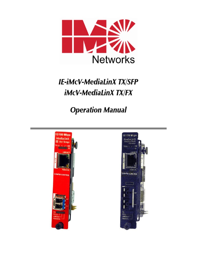 Imcv Medialinx TX FX | PDF | Duplex (Telecommunications) | Electrostatic Discharge