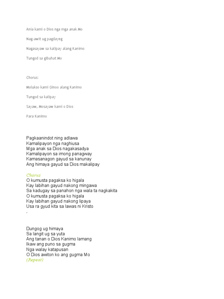 Ania Kami o Dios Nga Mga Anak Mo | PDF