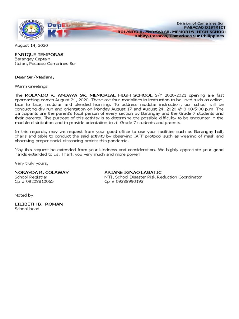 Solicitation Letter New | PDF