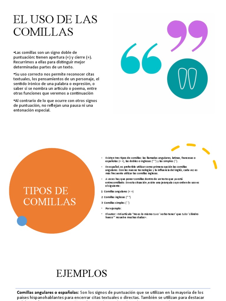 Uso de Comillas | PDF | Estudios de idiomas extranjeros