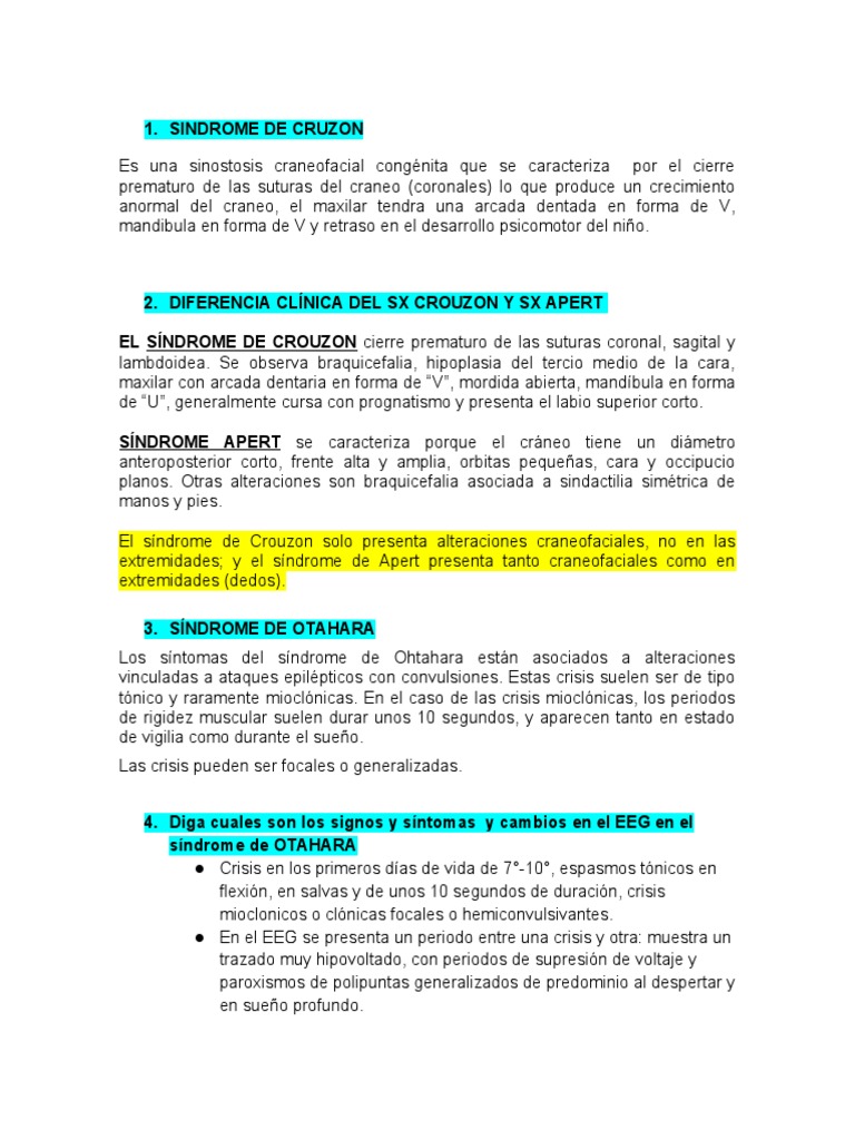 Documento Final Neuro | PDF | Síndrome | Desórdenes neurológicos