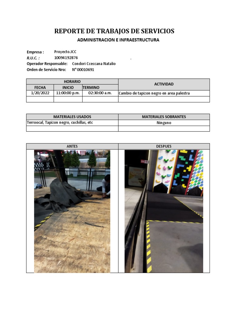 Reporte de Trabajo | PDF