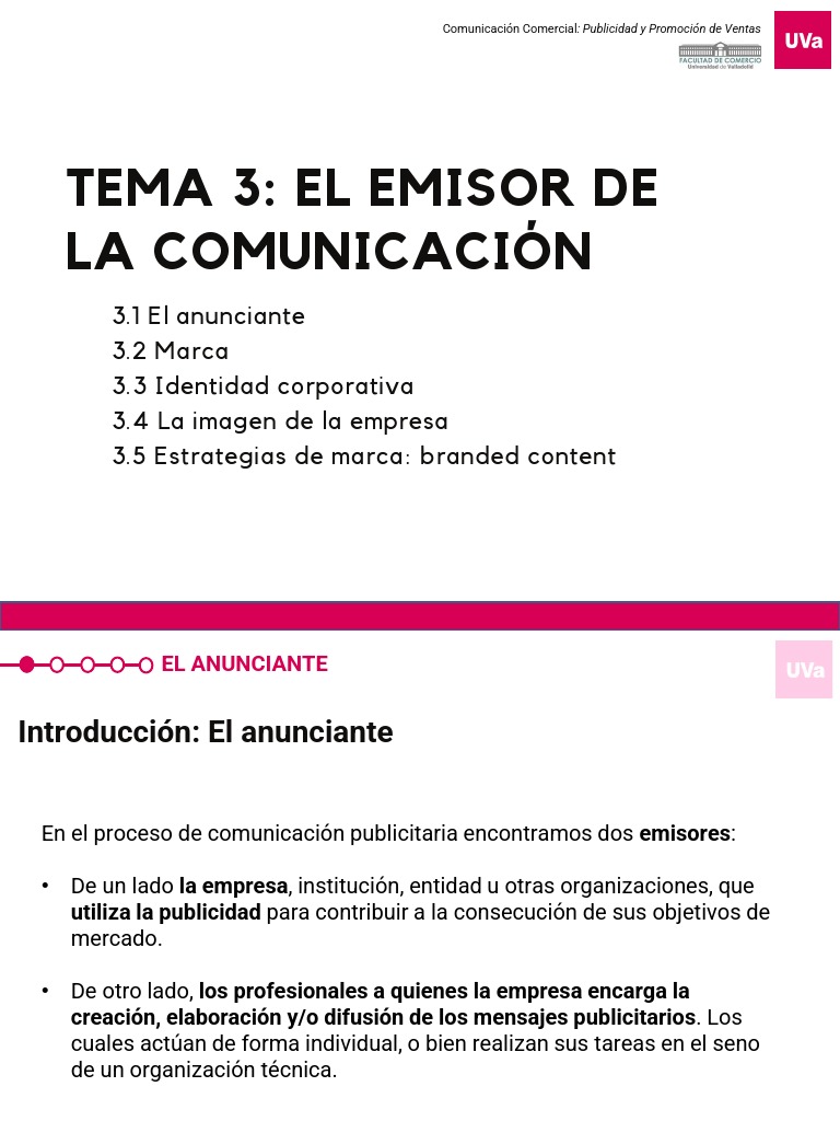Tema - 3 - El Emisor | PDF | Marca | Publicidad