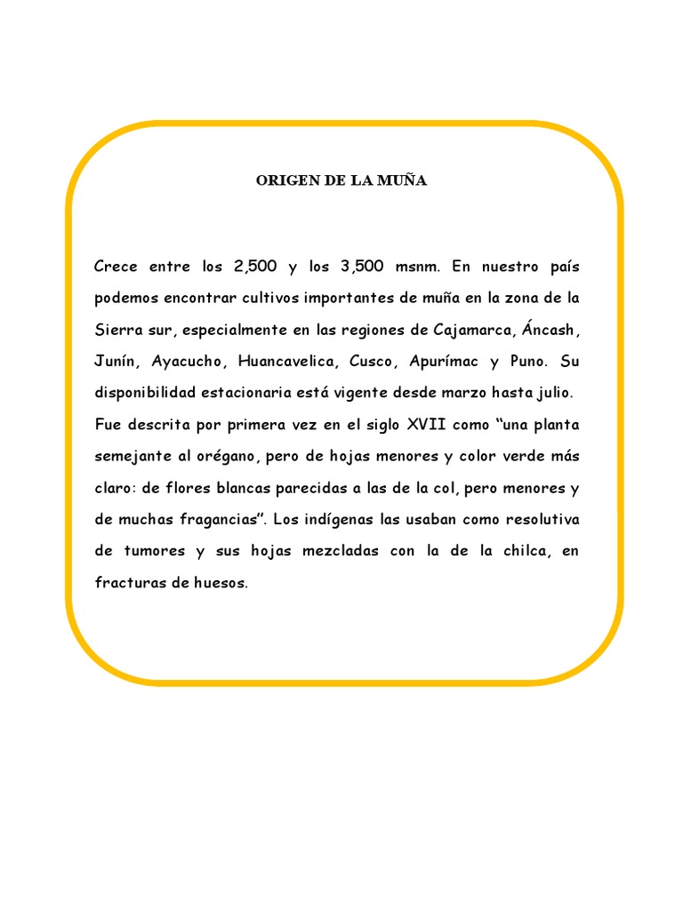 Origen de La Muña | PDF