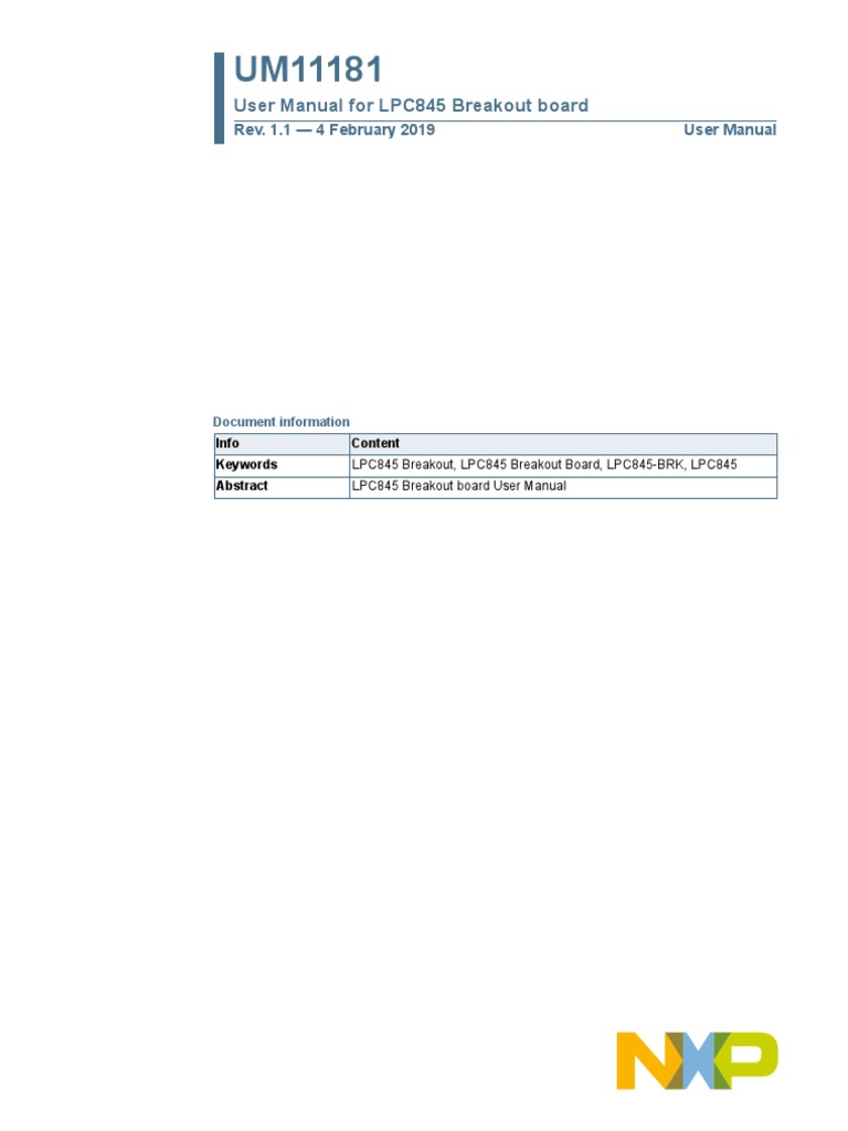 LPC845 Breakout Board User Manual | PDF | Integrated Development ...