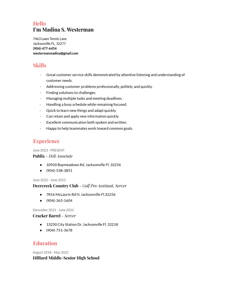 Resume 2023 Present | PDF