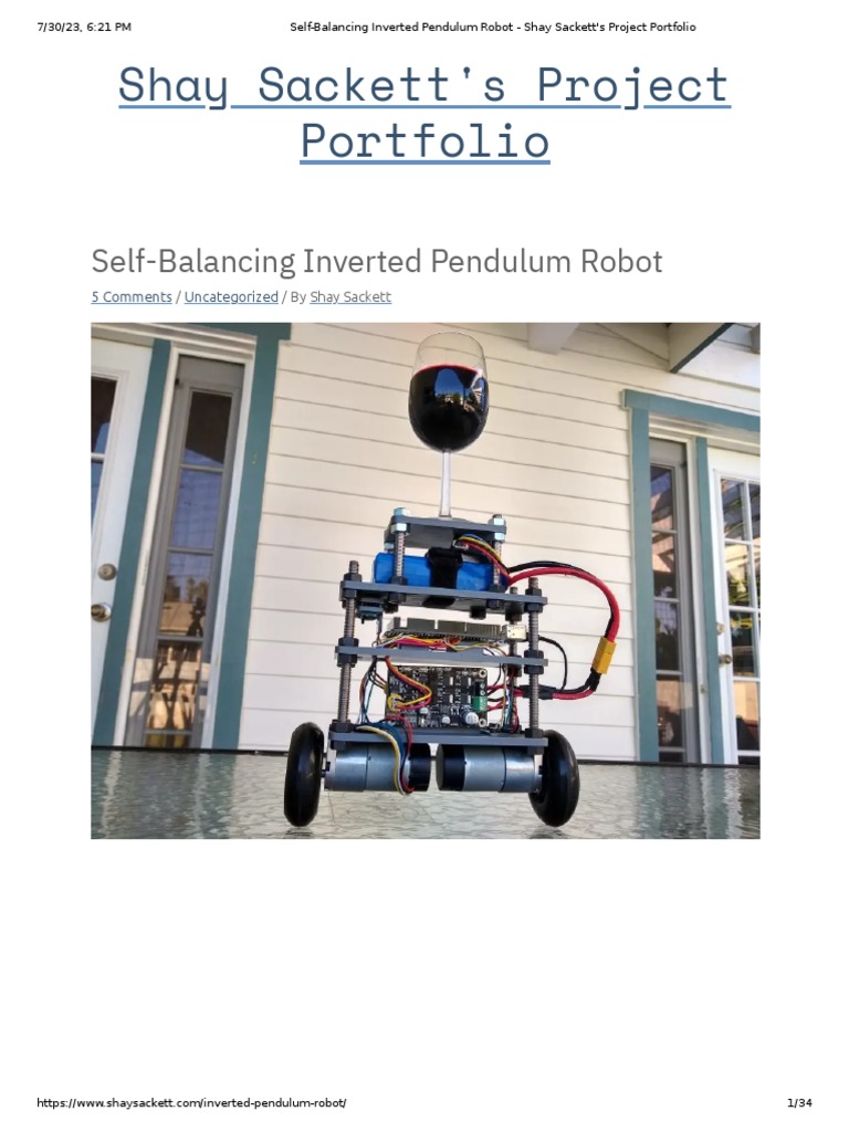 Self Balancing Inverted Pendulum Robot Shay Sackett S Project Portfolio ...