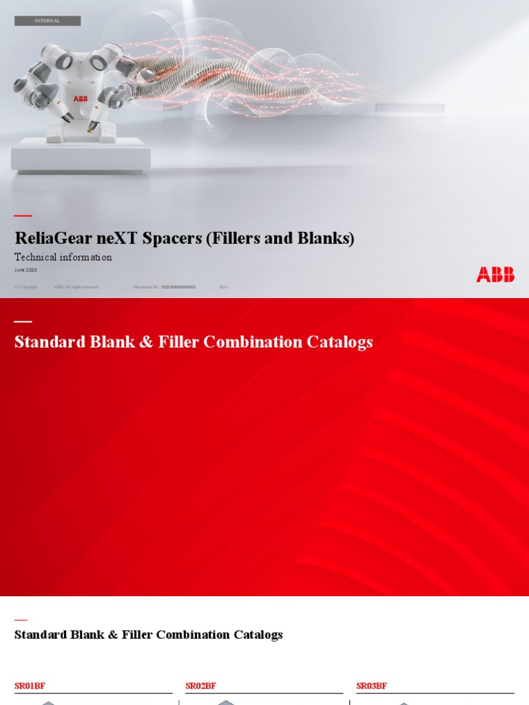 1SQC900003N0201 ReliaGear NeXT Spacers (Fillers and Blanks) | PDF