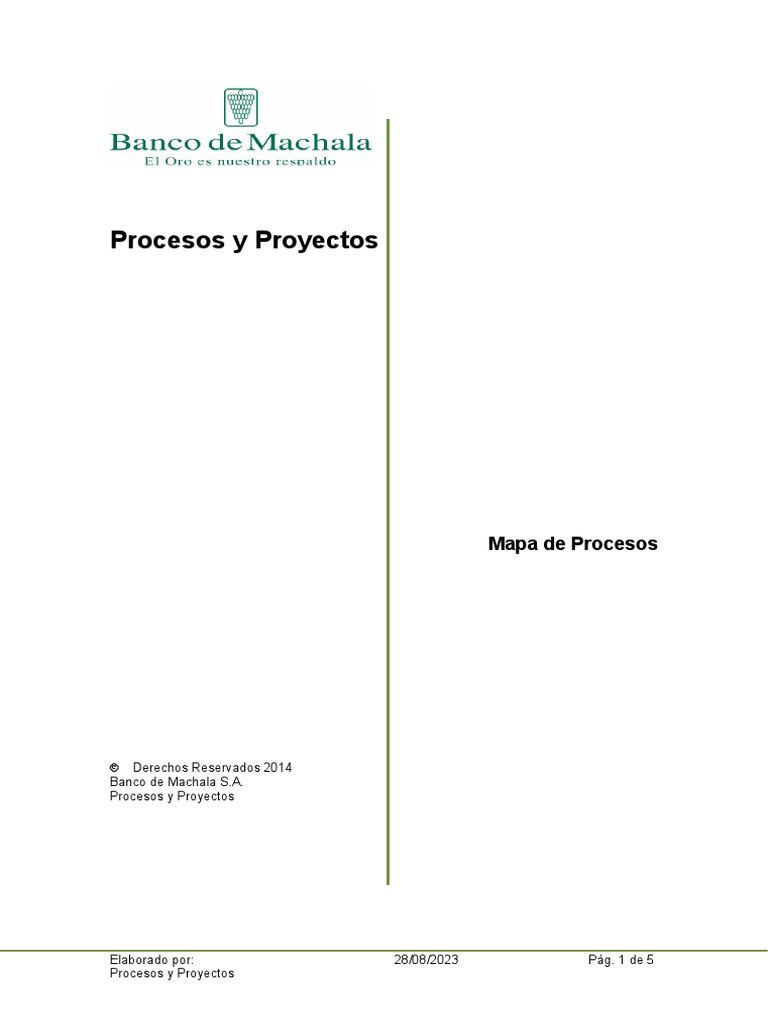Mapa de Procesos v2 | PDF | Bancos | Negocios económicos